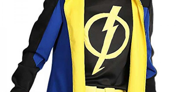 Static Shock Costume Static Cosplay Costume for Men Superhero Costume