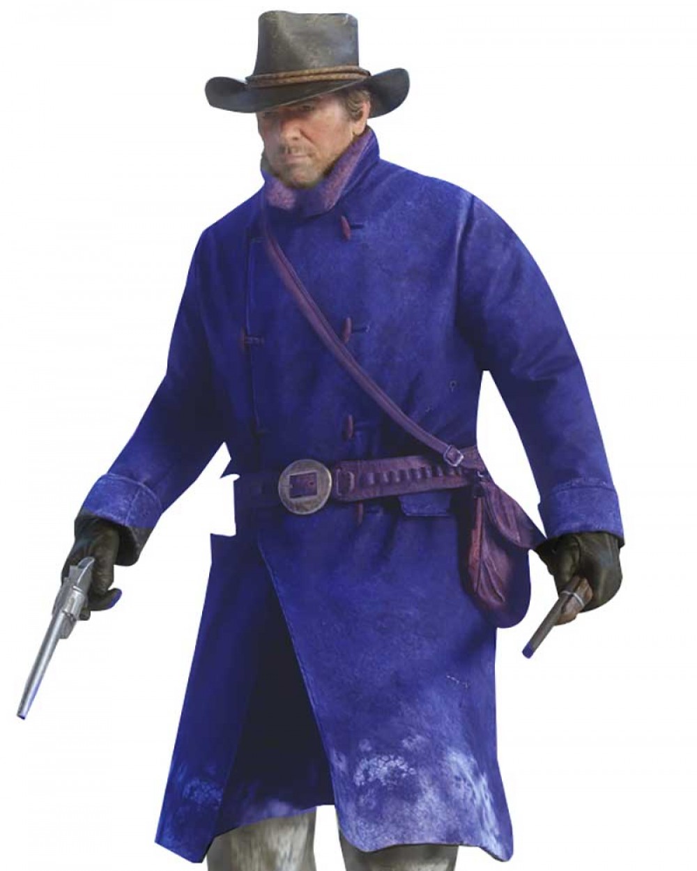 Arthur Morgan Men Red Dead Redemption 2 Game Blue Coat