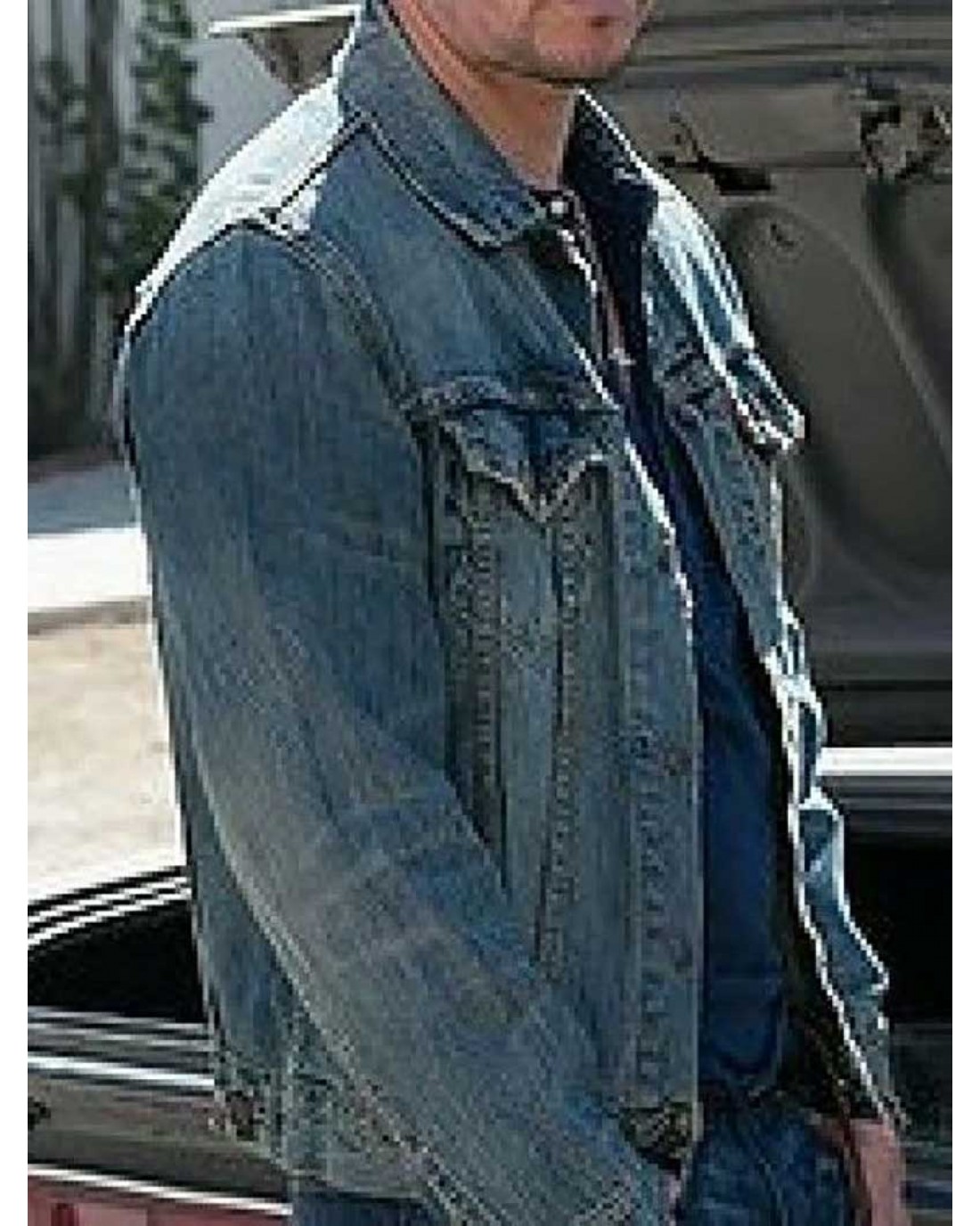 Stig 2 Guns Mark Wahlberg Denim Blue Jacket