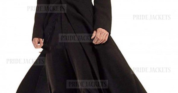 The Matrix Neo Keanu Reeves Black Trench Coat Costume